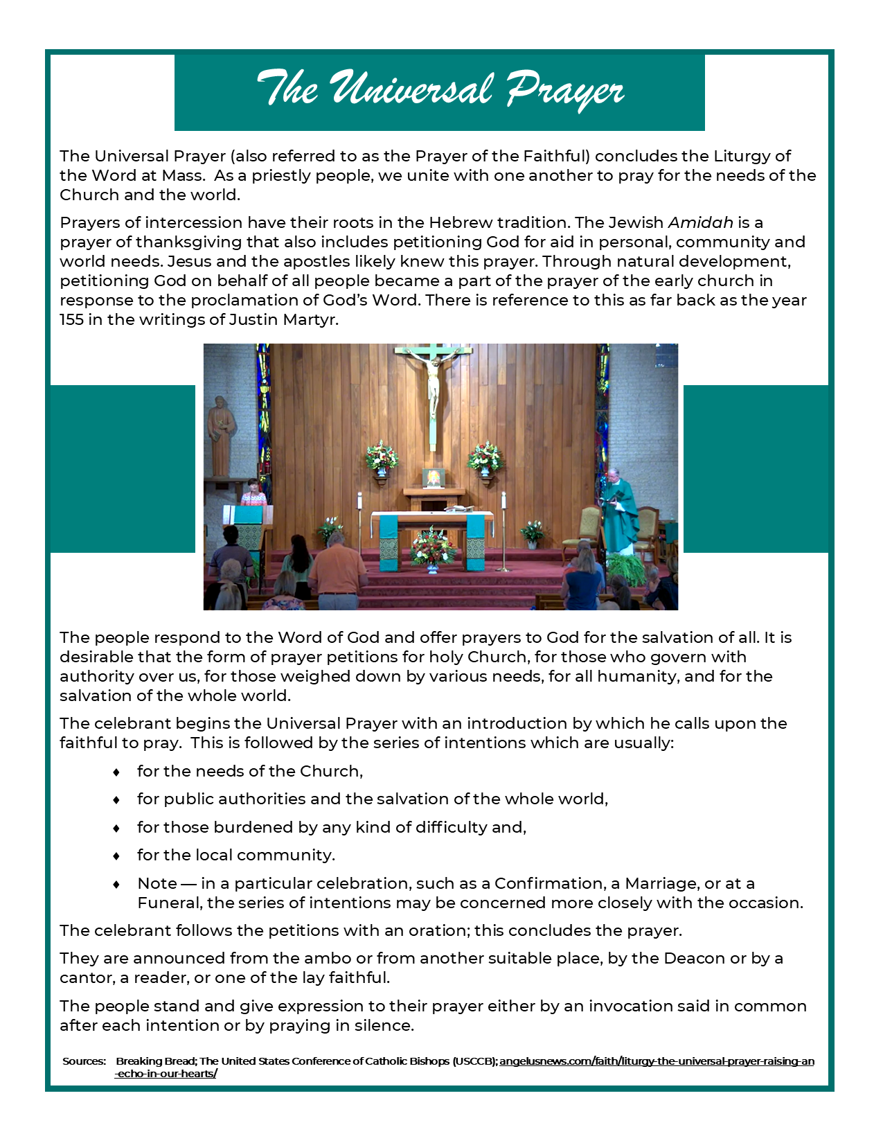 The Universal Prayer – St. John Neumann Parish – Bryn Mawr, PA