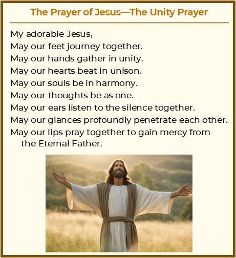 The Prayer of Jesus The Unity Prayer – St. John Neumann Parish – Bryn ...